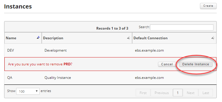 Deleting an Instance – Skipjack Supply Chain
