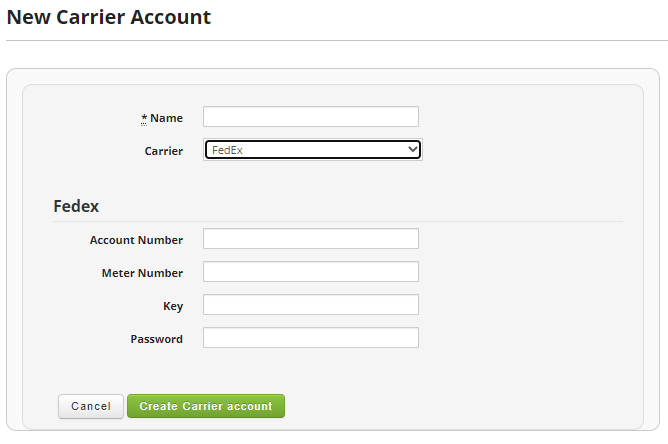 Creating a Carrier Account – Skipjack Supply Chain